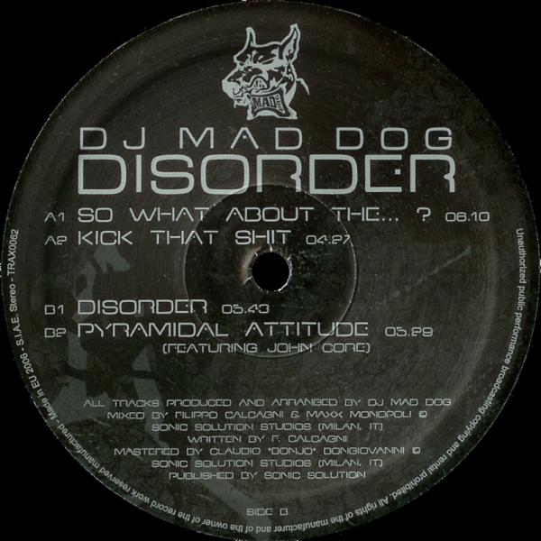 Cover art for the DJ Mad Dog - Disorder Hardcore/Gabber lyric